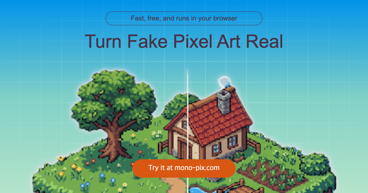 MonoPix — Free Pixel Art Maker & Converter | Pixel Snapper